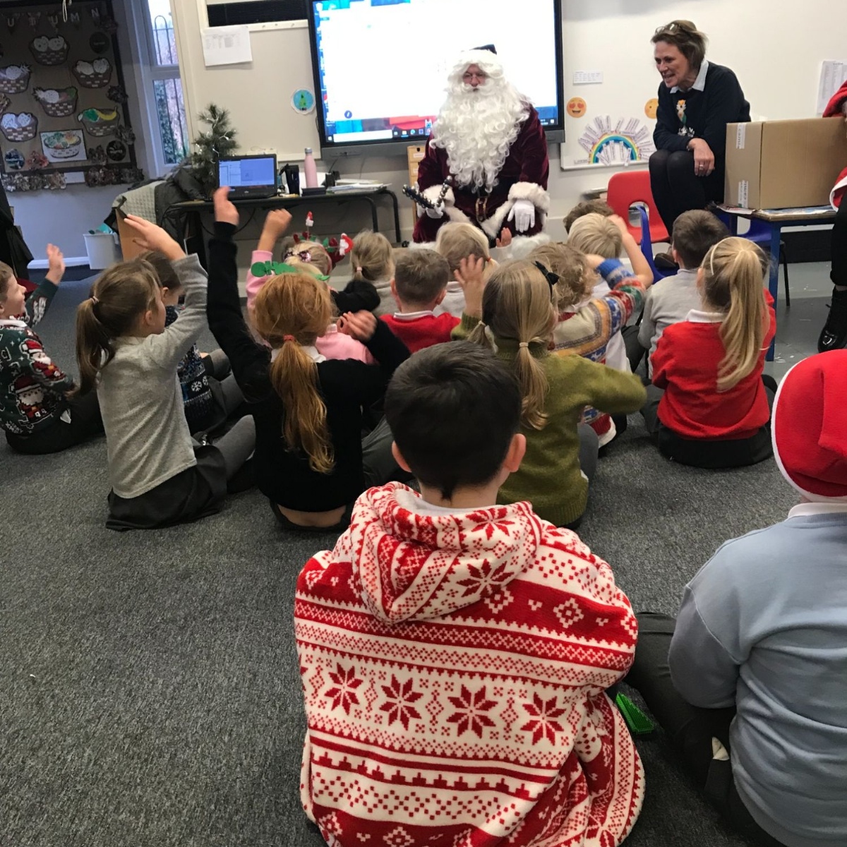 Halam C of E Primary School - Visit from Santa