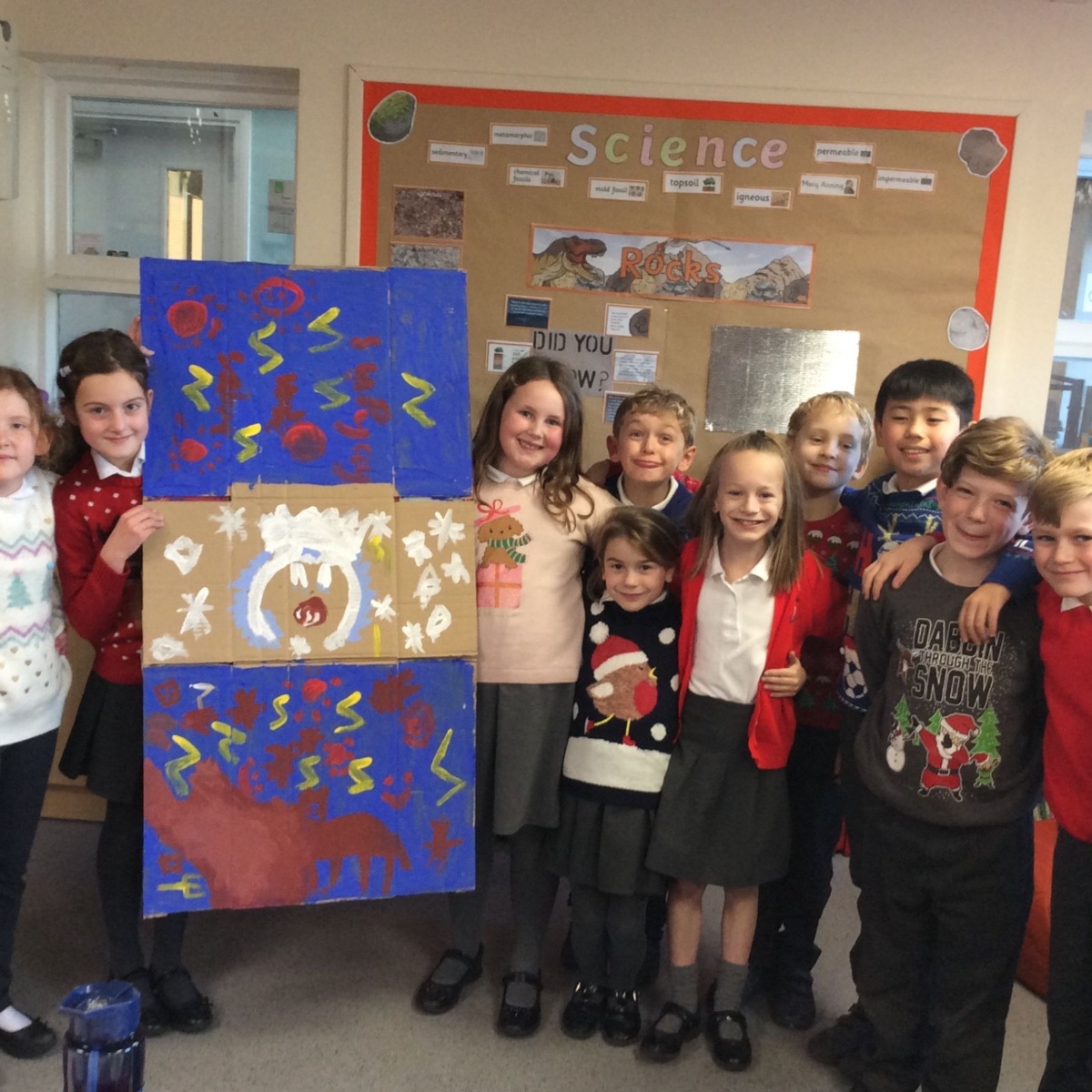 Halam C of E Primary School - Roman busts and shields